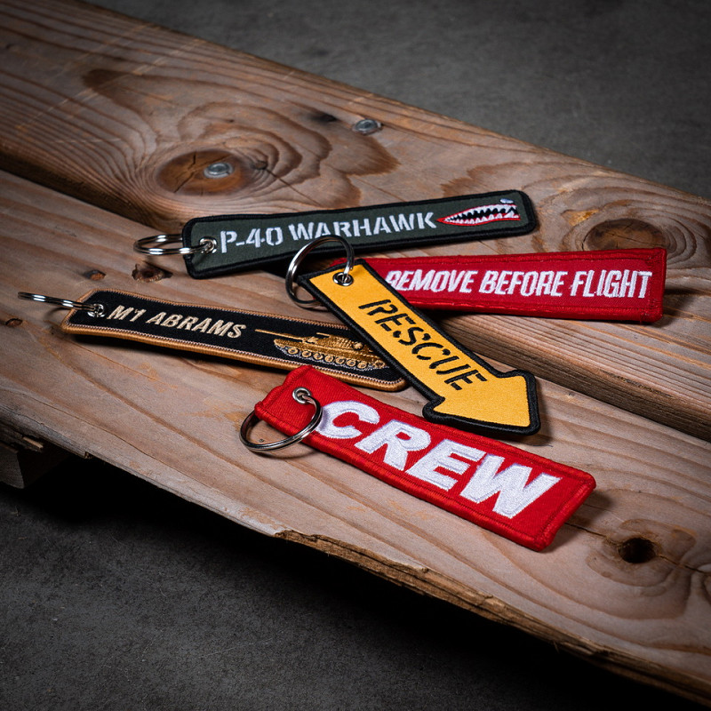Keychain remove before flight (double side)